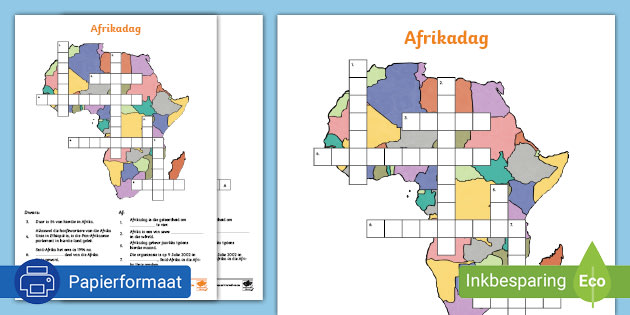 Afrikadag Blokkiesraaisel (teacher made)