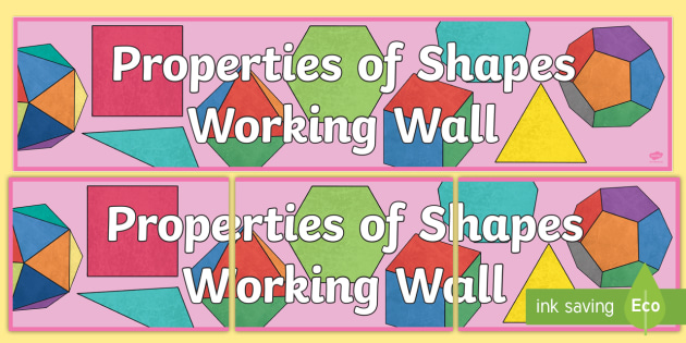 LKS2 Properties of Shapes Working Wall Display Banner