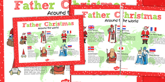 Father Christmas Around the World Poster (teacher made)