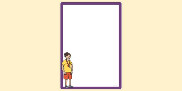 FREE! - Simple Blank Life Guard Page Border | Page Borders | Twinkl