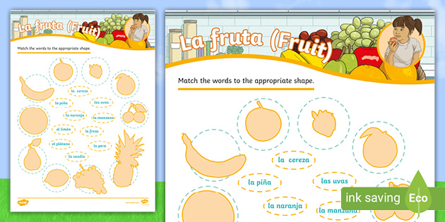 👉 Spanish KS2 Activity Sheet: Fruit
