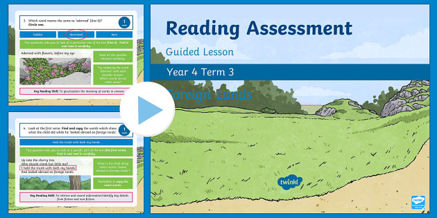 Year 4 Reading Assessment Poetry Term 3 Guided Lesson PowerPoint