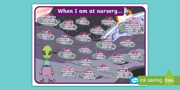 EYFS Space-Themed On-Entry to Nursery Observation Poster