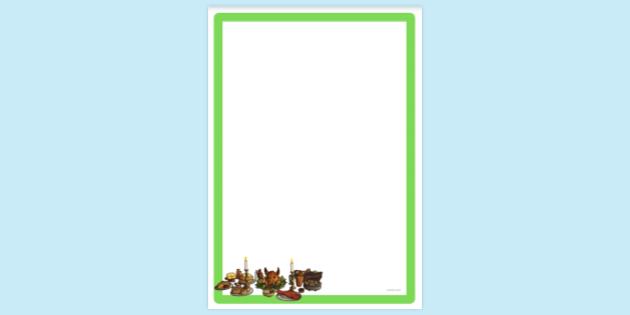 FREE! - Banquet Food Page Border | Page Borders | Twinkl