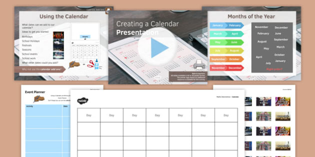 Creating a Calendar PowerPoint (teacher made)