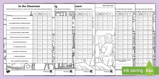 Back to School Self Assessment Template | Primary Resources