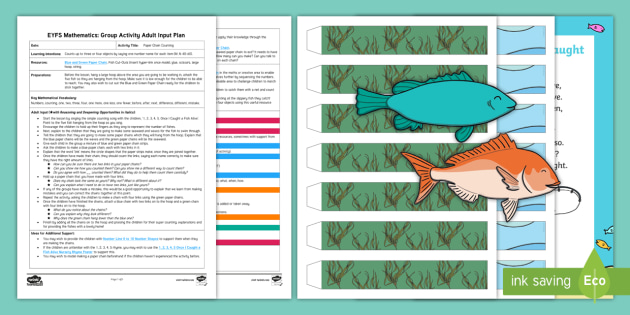 EYFS Maths Paper Chain Counting Group Plan and Resource Pack