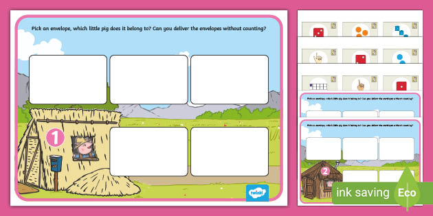 👉 The Three Little Pigs Subitising Activity