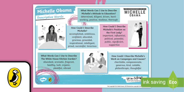 FREE! - Michelle Obama Word Mat | Lit in Colour | Literacy Resources