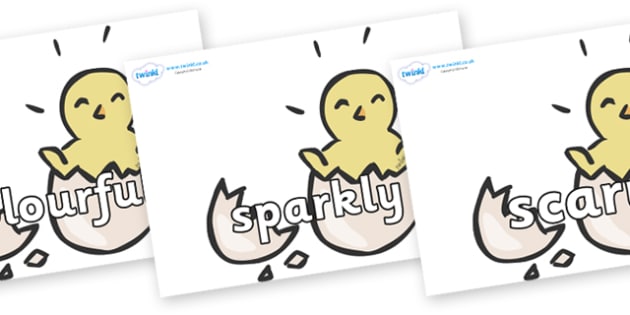 Wow Words on Hatching Chicks (teacher made)