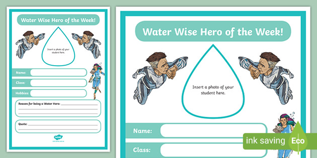 Water Wise Hero of the Week Poster