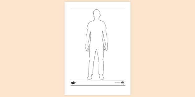 Colouring Page of a Person | Colouring Sheets