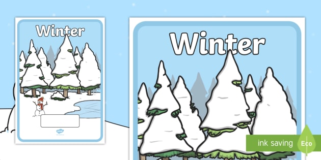 Winter Topic Book Cover (teacher made)