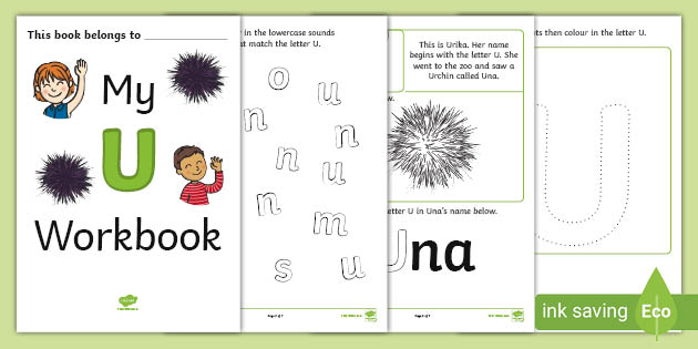 My Workbook U uppercase (teacher made)