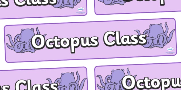 FREE! - 👉 Octopus Class Display Banner (teacher made)
