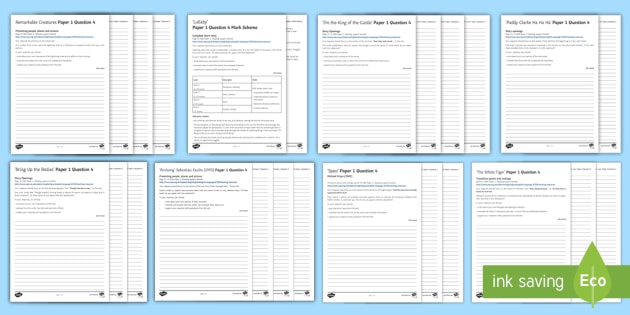 AQA English Language Paper 1 Question 4: Ten Question Bundle