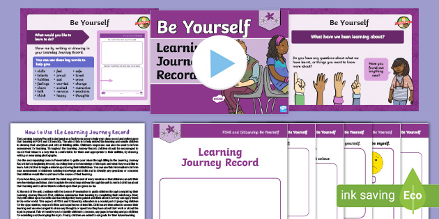 PSHE and Citizenship KS1 Be Yourself Learning Record Pack