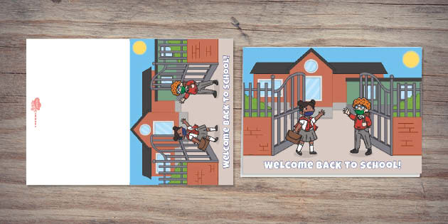 Welcome Back to School Card | Twinkl Party (teacher made)