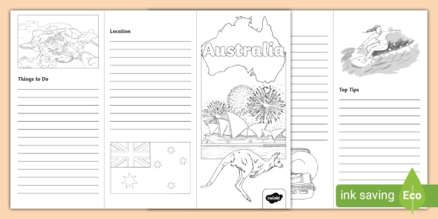 KS2 Australia Leaflet Template (teacher made)