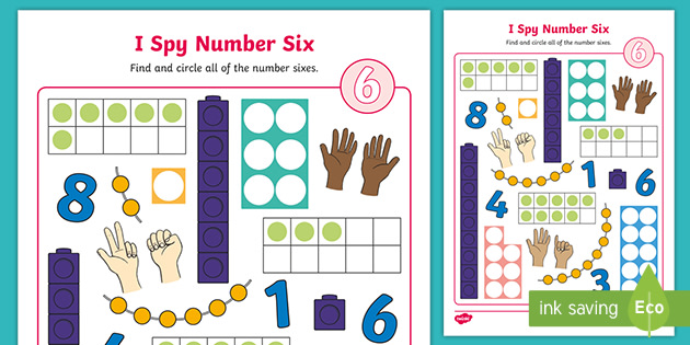 I Spy Number 6 (teacher made)