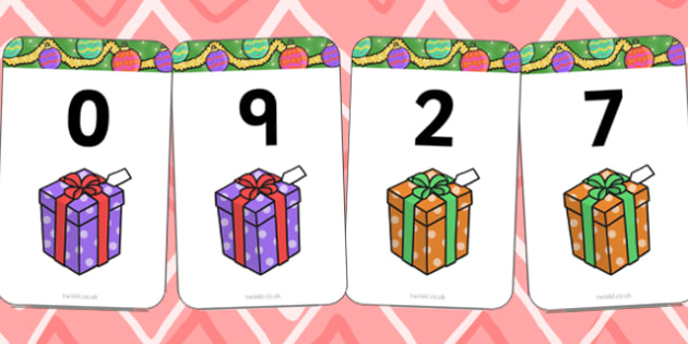 Number Bonds to 9 Matching Cards (Presents)