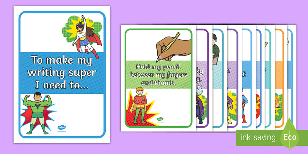 Superhero Writing Posters (teacher made)