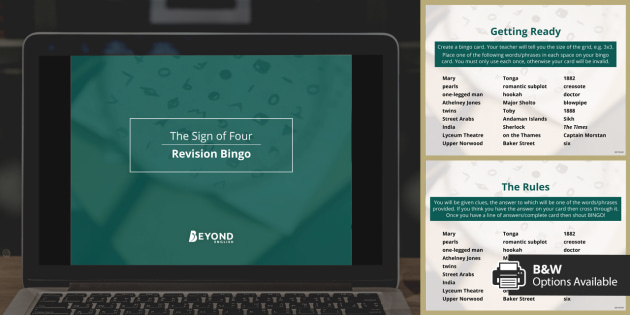 Sign of Four Revision | Revision Bingo Exercise | Beyond