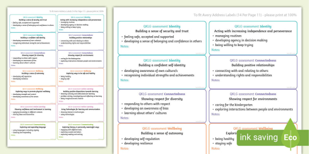 Queensland Kindergarten Learning Guidelines Stickers - -Australia