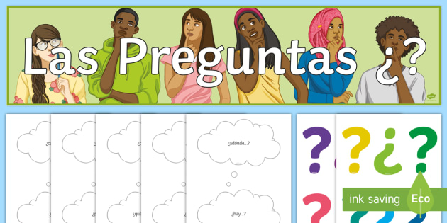 Question Words Display Pack Spanish (teacher made)