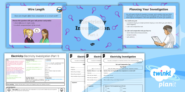 Science: Electricity: Electricity Investigation Part 1 Year 6 Lesson Pack 4