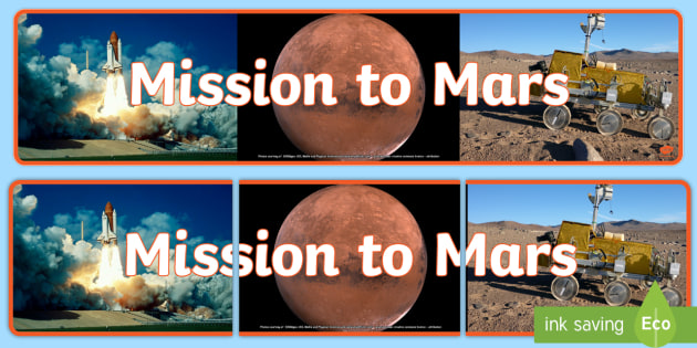 Mission to Mars Photo Display Banner (teacher made)