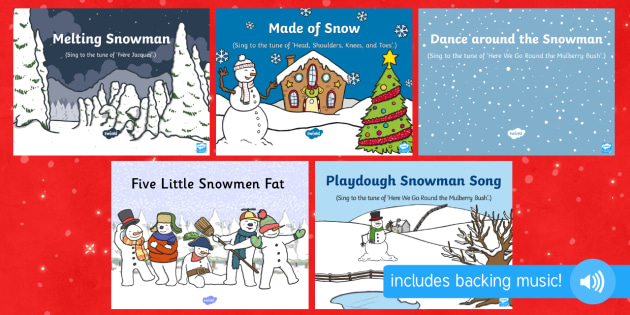 Snowman Songs and Rhymes PowerPoints Pack (teacher made)