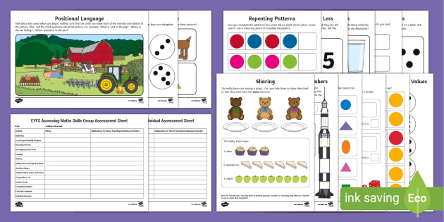 EYFS Maths Progression | Skills Assessment Resource Pack