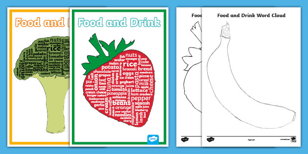 Food and Drink Word Cloud (Teacher-Made)
