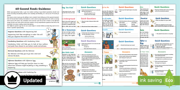 Reading Fluency Practice Passages with Questions | Twinkl