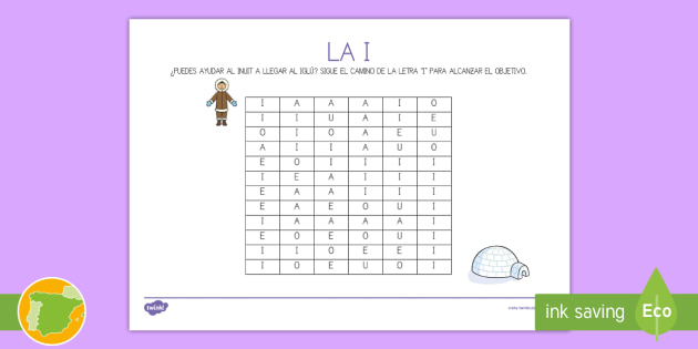 Ficha de actividad: Laberinto de la I (teacher made)