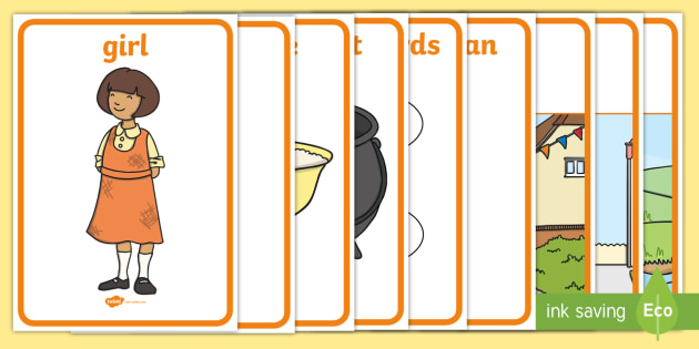 The Magic Porridge Pot Display Posters (teacher made)