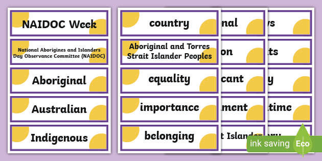 FREE! - NAIDOC Week Word Cards | Australian Primary Resources