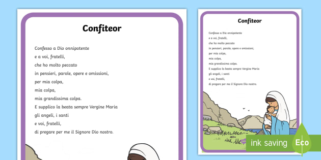 Preghiera Confiteor Display Poster (Teacher-Made)