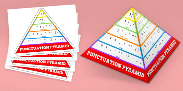 Punctuation Pyramid 3D New Curriculum (teacher made)