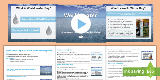 World Water Day 2022: Groundwater Whole School Assembly Pack