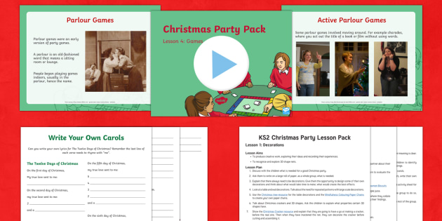 KS2 Christmas Party Lesson Pack (teacher made)