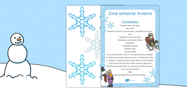 Zona sensorial: El invierno (teacher made)