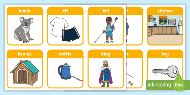 K Initial Sound Cards (teacher made)