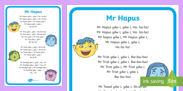 Mr Hapus Song Lyric Display Poster - Learning Resources