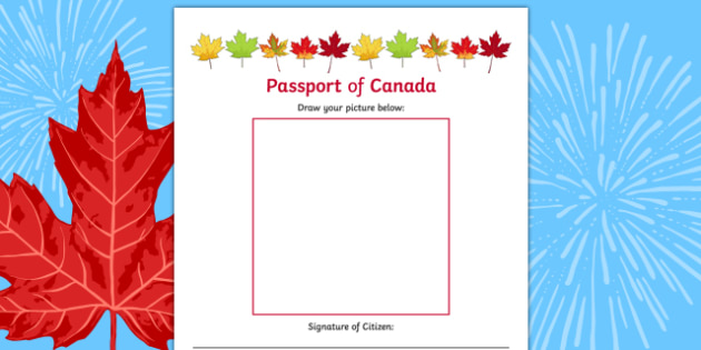 Canada Day Passport Activity - canada, Canada Day, Canada s Birthday
