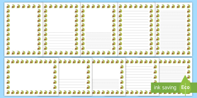 Snail Full Page Borders -page borders, snail page borders, snail ...
