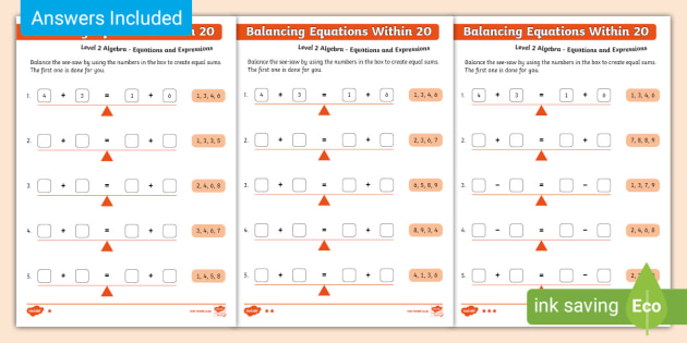 Algebra Balance Scales Worksheets Scales Activity On Balance