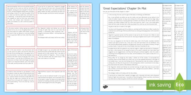 Great Expectations Chapter 54 Plot Cards