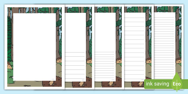 Hedgehogs Page Borders - Writing Frames (teacher made)